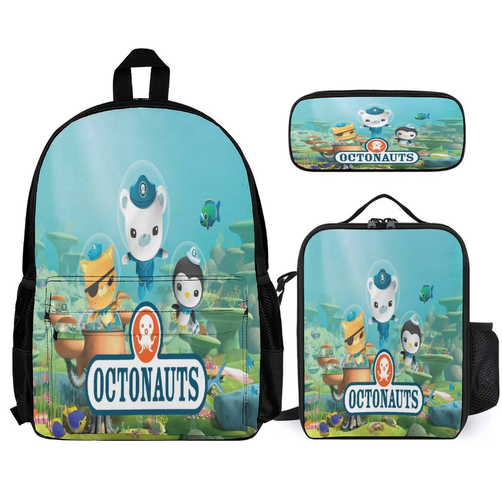 3PCS Octonau-t Backpack Set with Lunch Box and Pencil Case Lightweight ...
