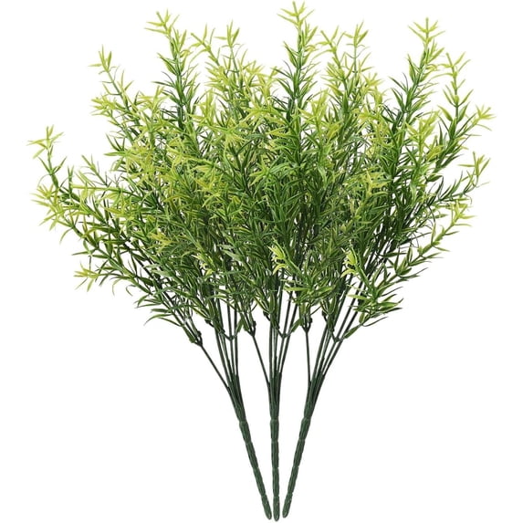3PCS Outdoor Artificial Rosemary Flowers Plant, 14.2in Fake Rosemary ...