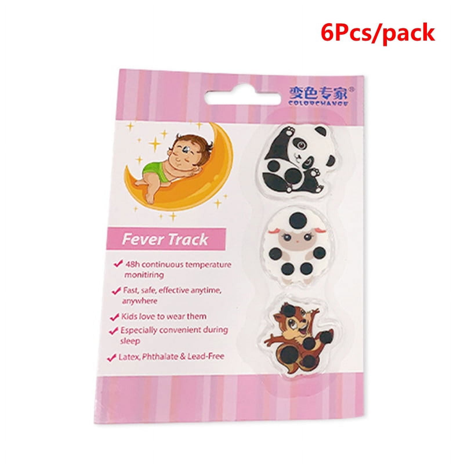 3PCS/Pack FDA Cartoon Thermometer Temperature Sticker Color Changing ...