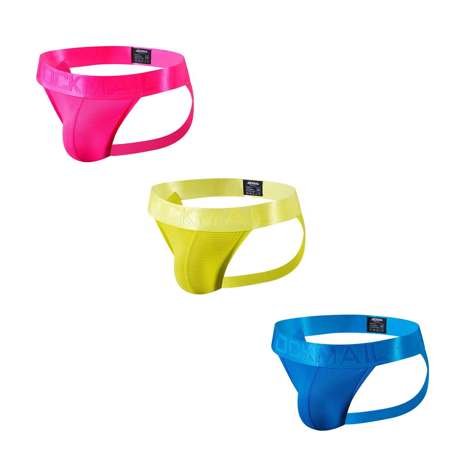 3PCS/Pack Mens Thongs Jockstrap Low Rise Athletic Supporter Jockstrap ...