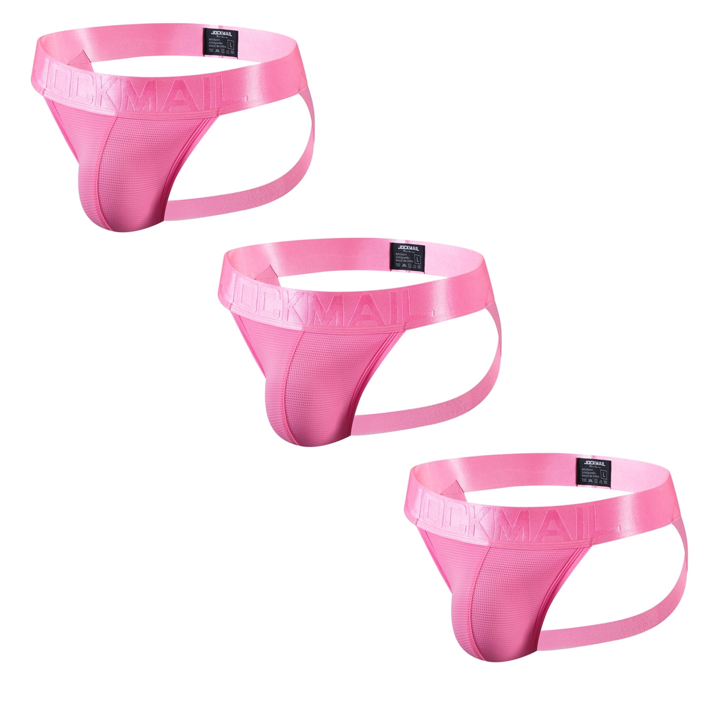 3PCS/Pack Mens Thongs Jockstrap Low Rise Athletic Supporter Jockstrap ...