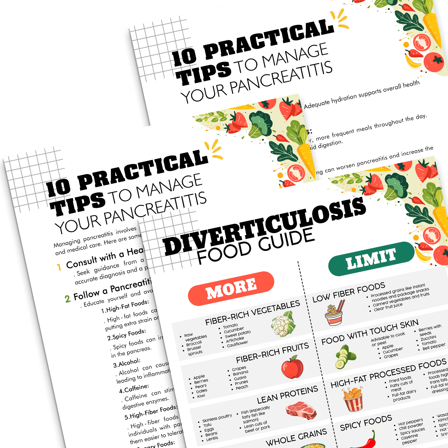 3PCS Pancreatitis Diet Guide & Essential Tips for Digestive Health ...