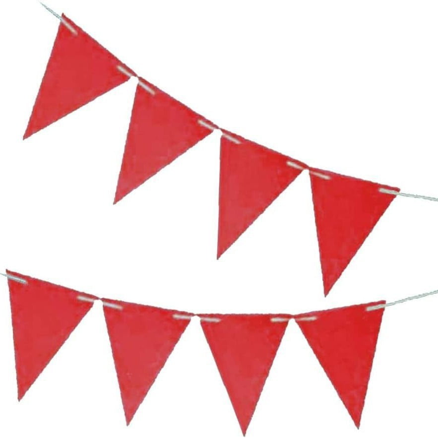 3PCS Party Decorations Maroon Champagne Gold Triangle Flag Bunting ...