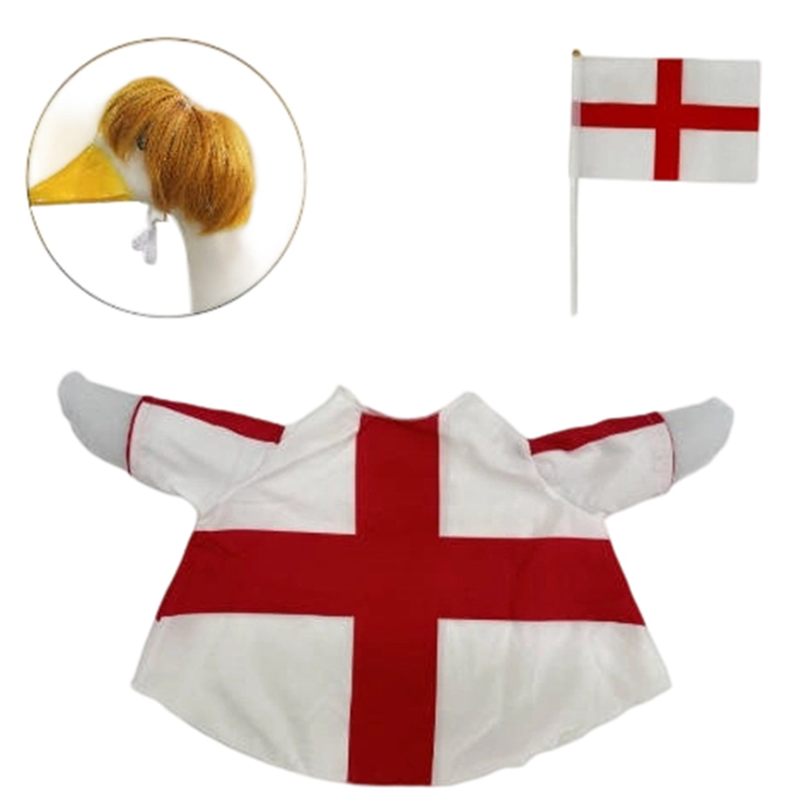 3PCS Patriotic Flag Themed Garden Goose Outfit Set with Wig and Flag ...