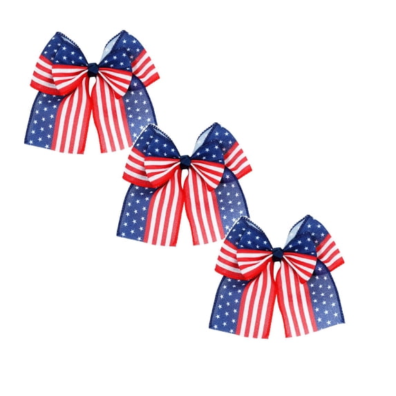 3PCS Patriotic July 4th Hair Bows Clips,Independence Day Red And Blue ...