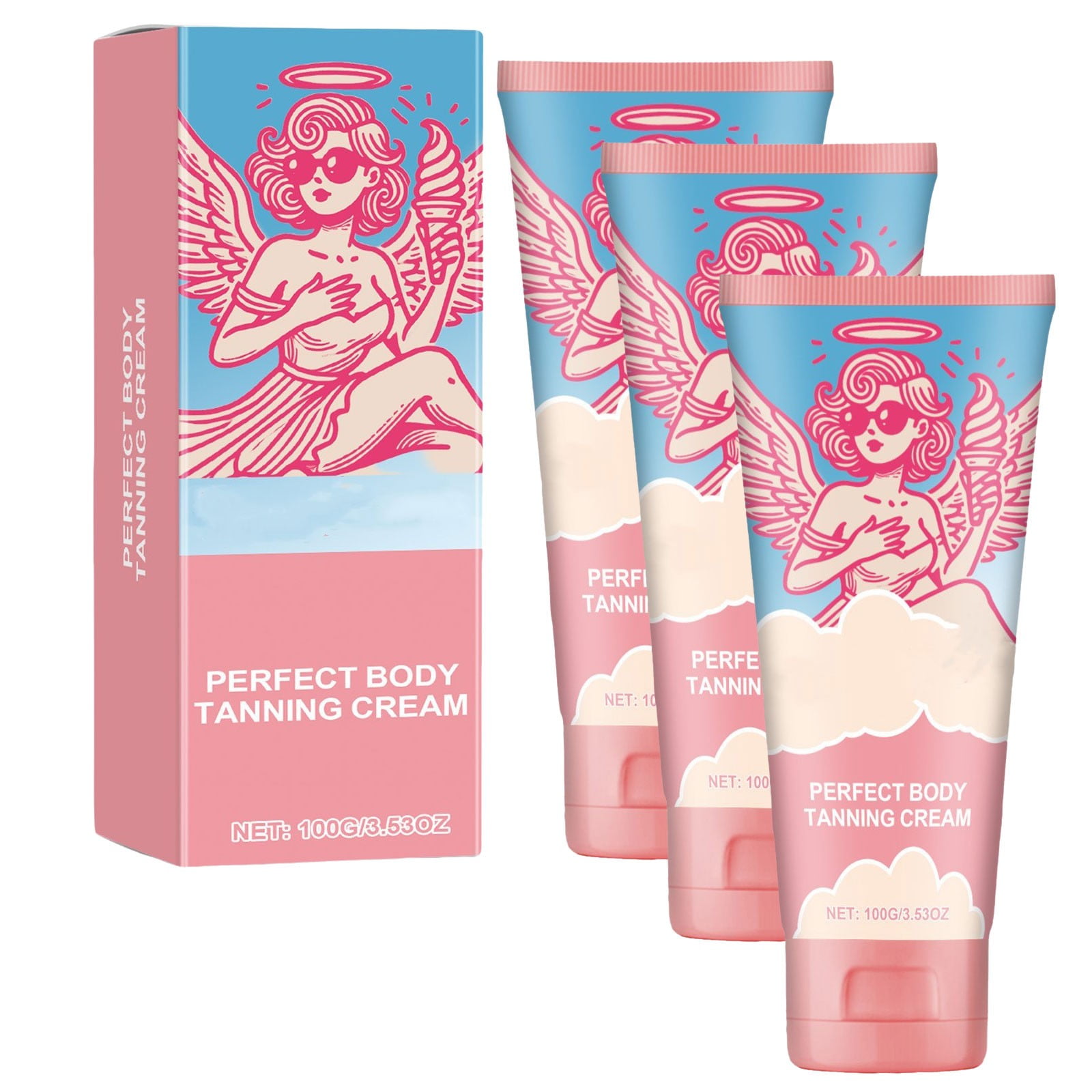 3PCS Body Tanning Cream, Tanning Accelerator, Hydrating Sunbed Cream ...