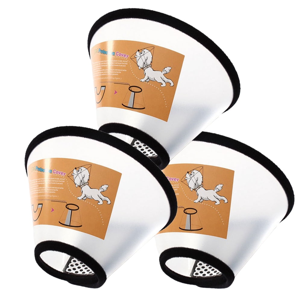 3PCS Pet Neck Collar Ring Cat Dog Anti-Bite Protective Shield Wound ...