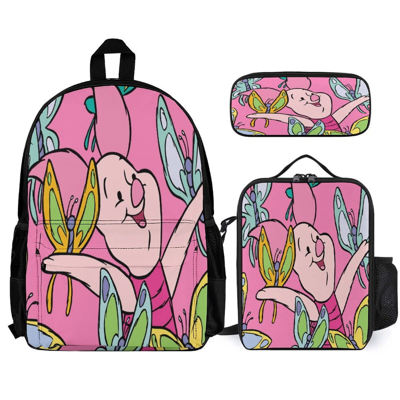 3PCS Pigl-e Backpacks Set Backpack with Lunch Box Pencil Case Backpack ...