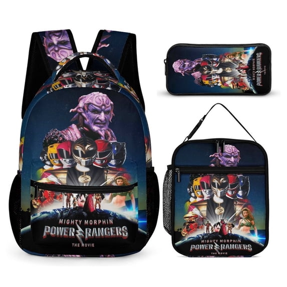 3PCS Power Team Ran-,Ger2 Backpac Set Durable Backpac with Lunch Bag ...