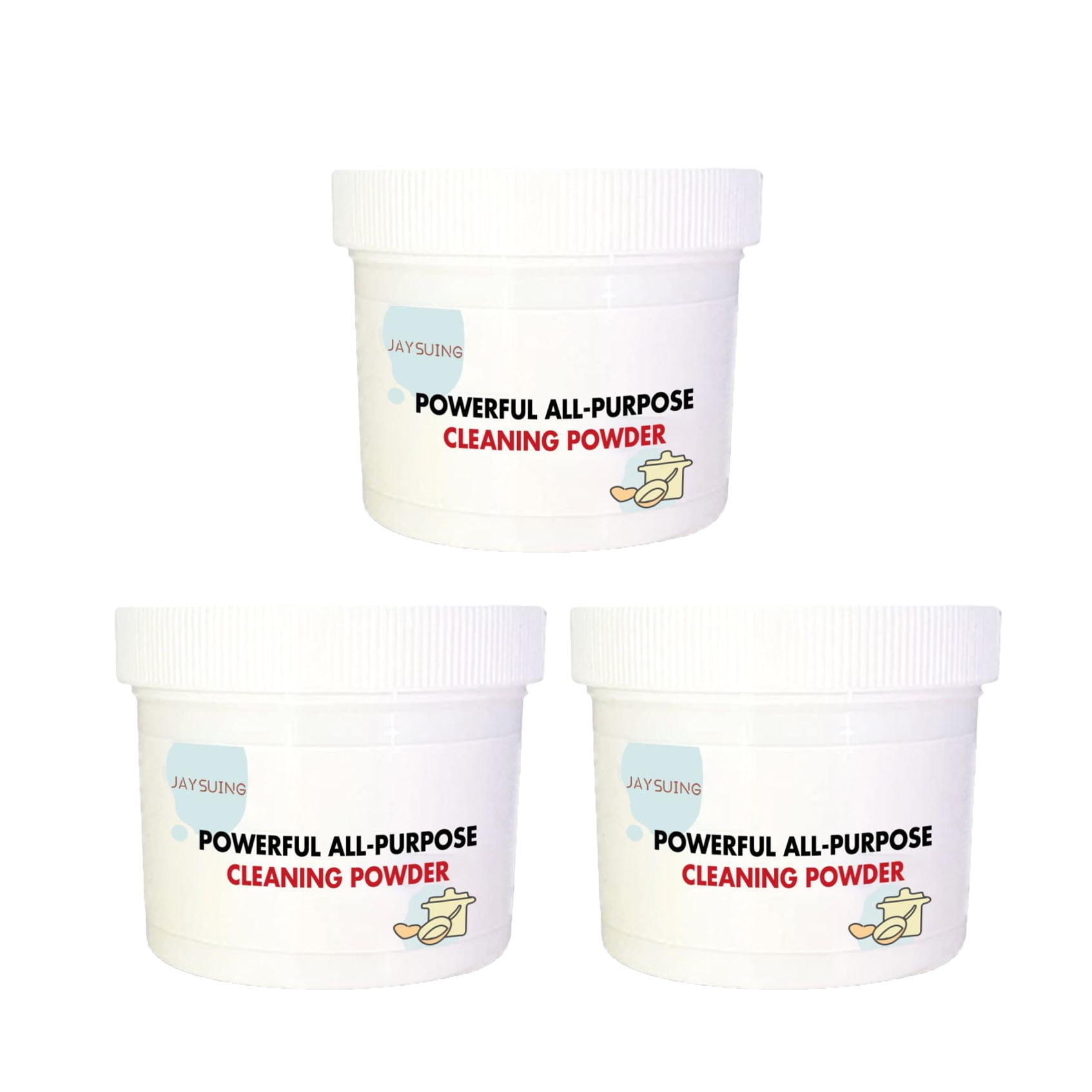 3PCS Powerful All Purpose Cleaning Powder, Foam Rust Remover Kitchen ...