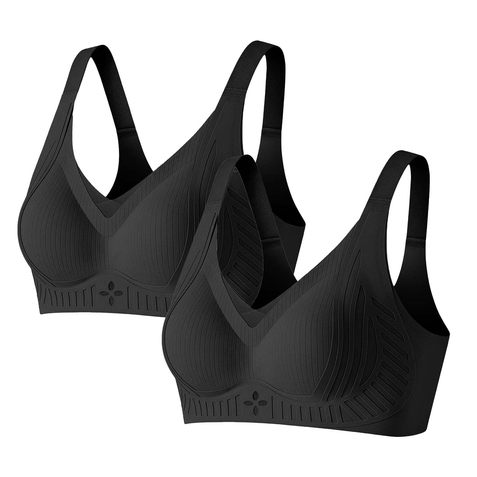3PCS Push Up T-Shirt Bras Womens Seamless Full Coverage Bralette No ...