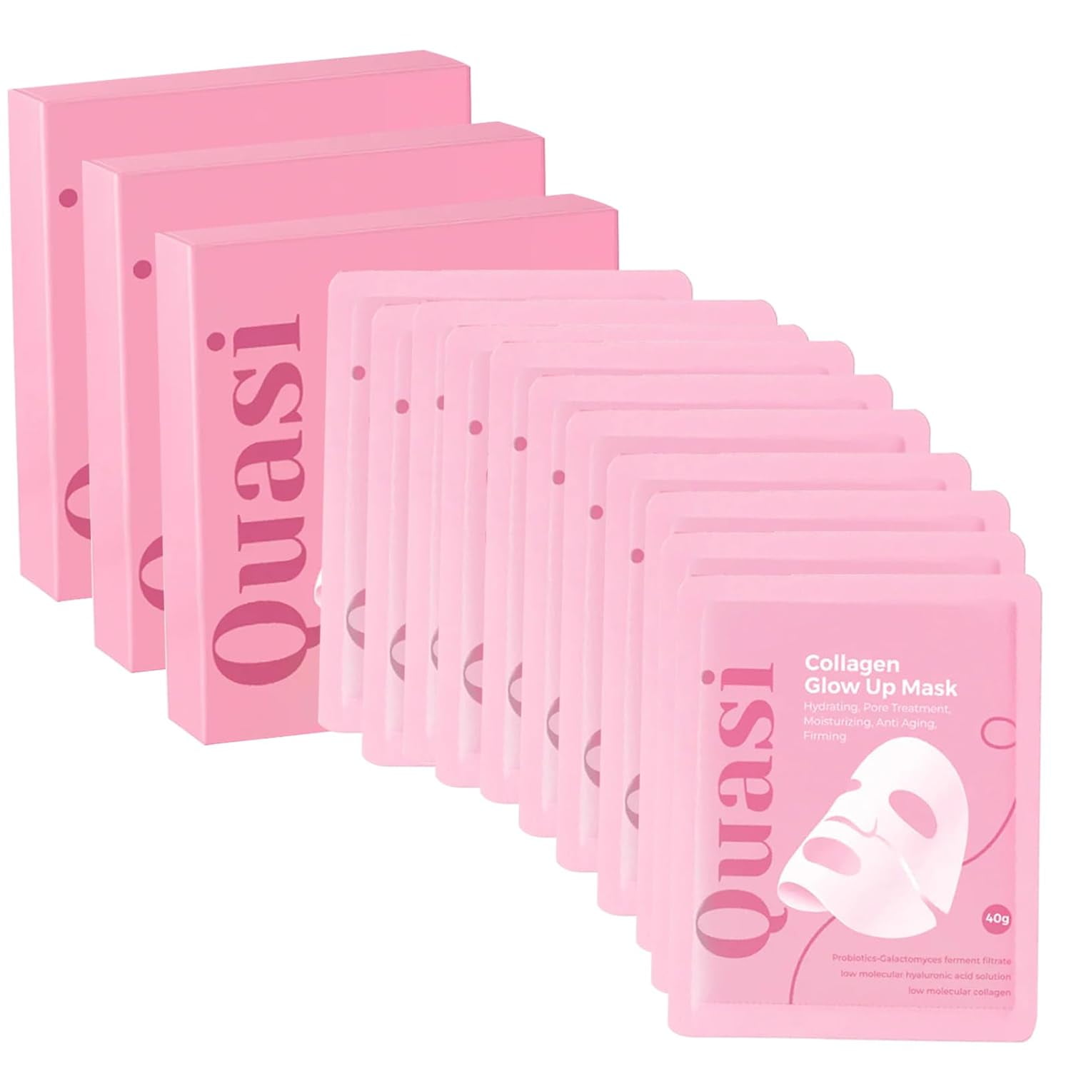 3PCS Quasi Collagen Glow Up Mask 2.0 4-Piece Set - Advanced Firming ...