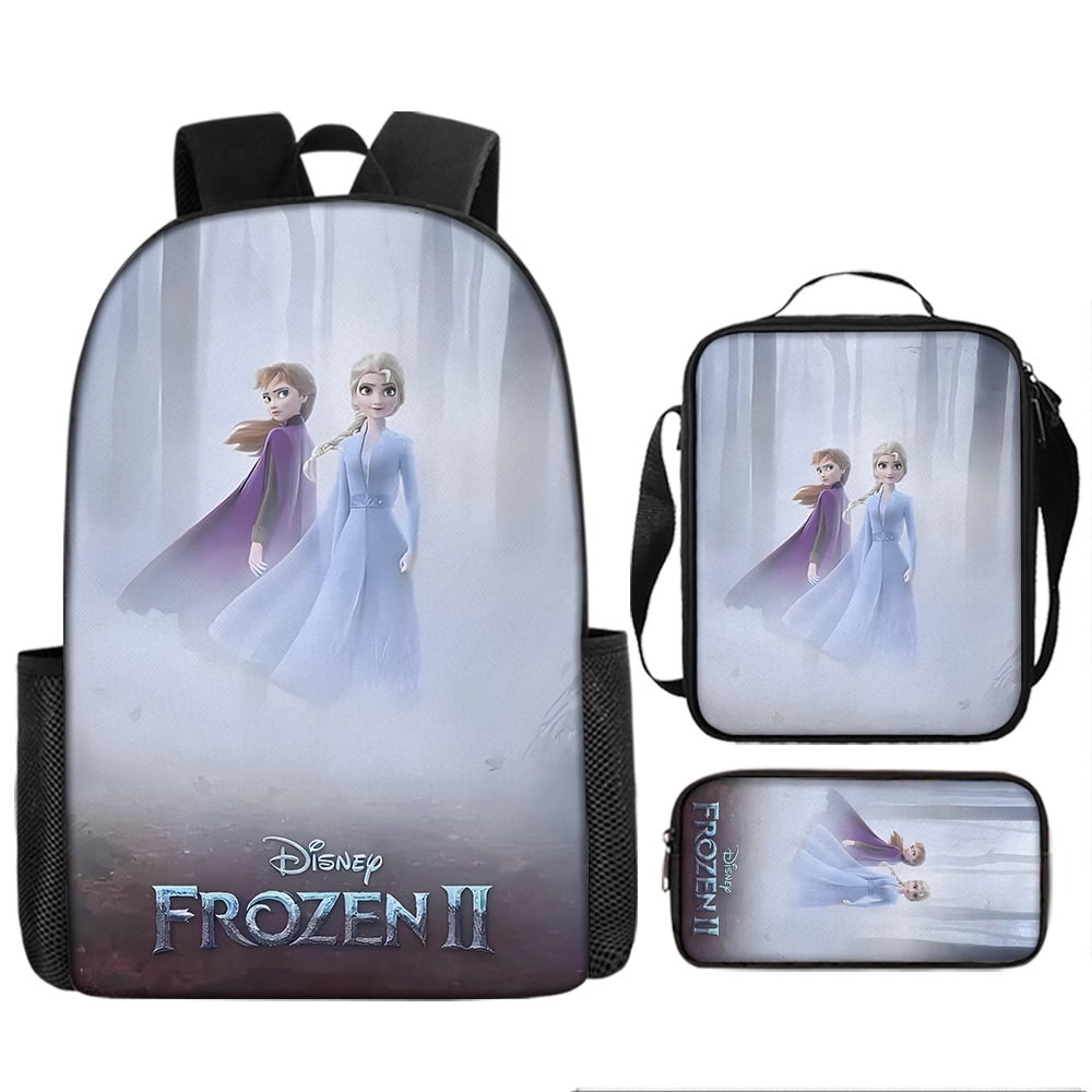 3PCS Queen Elsa Anna Backpack, Shoulder Backpack with Insulated Lunch ...