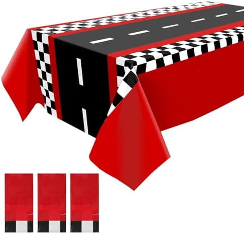 3PCS Racing Car Plastic Tablecloths,Race Car Birthday Party Decorations ...