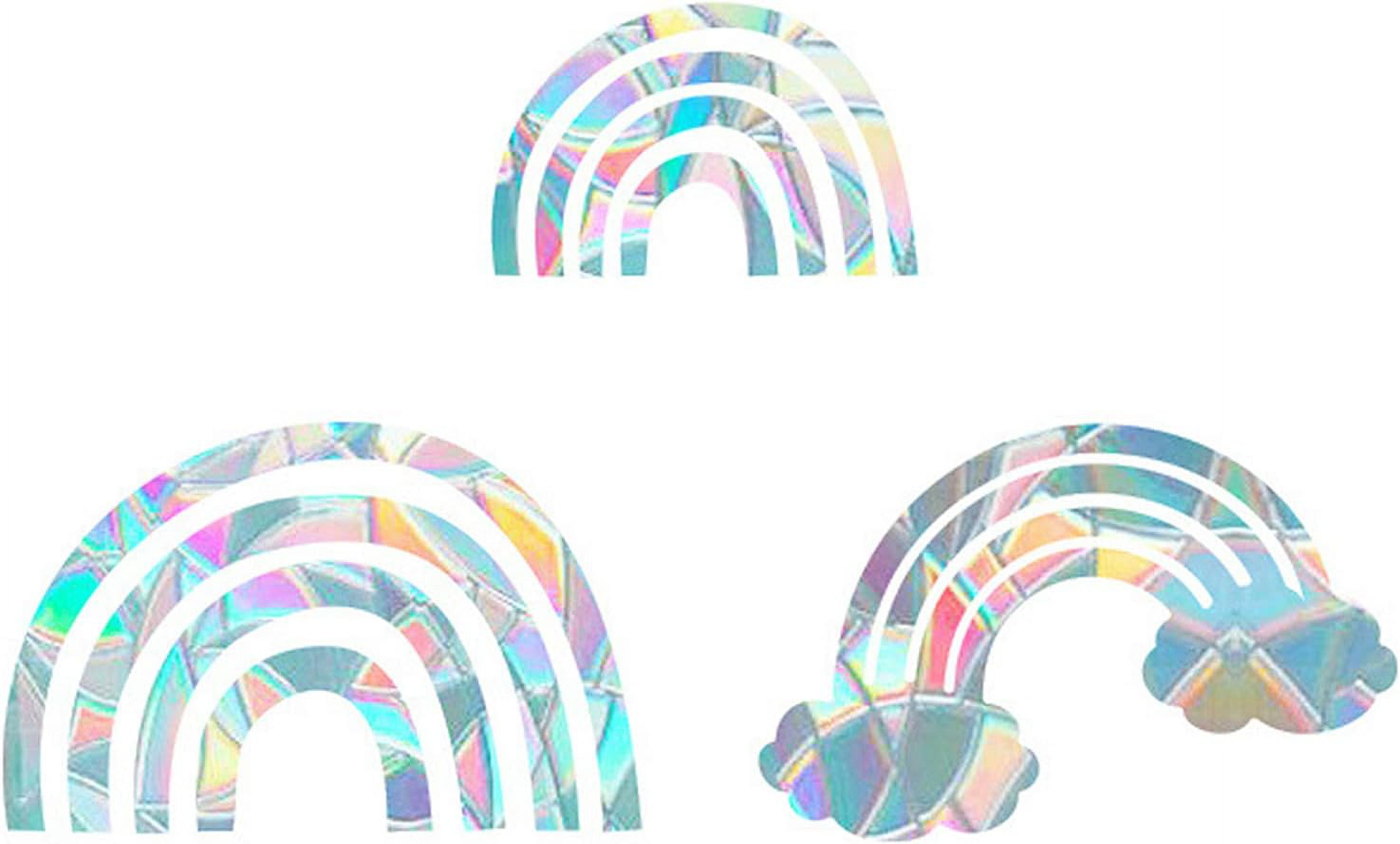 3PCS Rainbow Window Clings Anti Collision Window Glass Alert Stickers ...