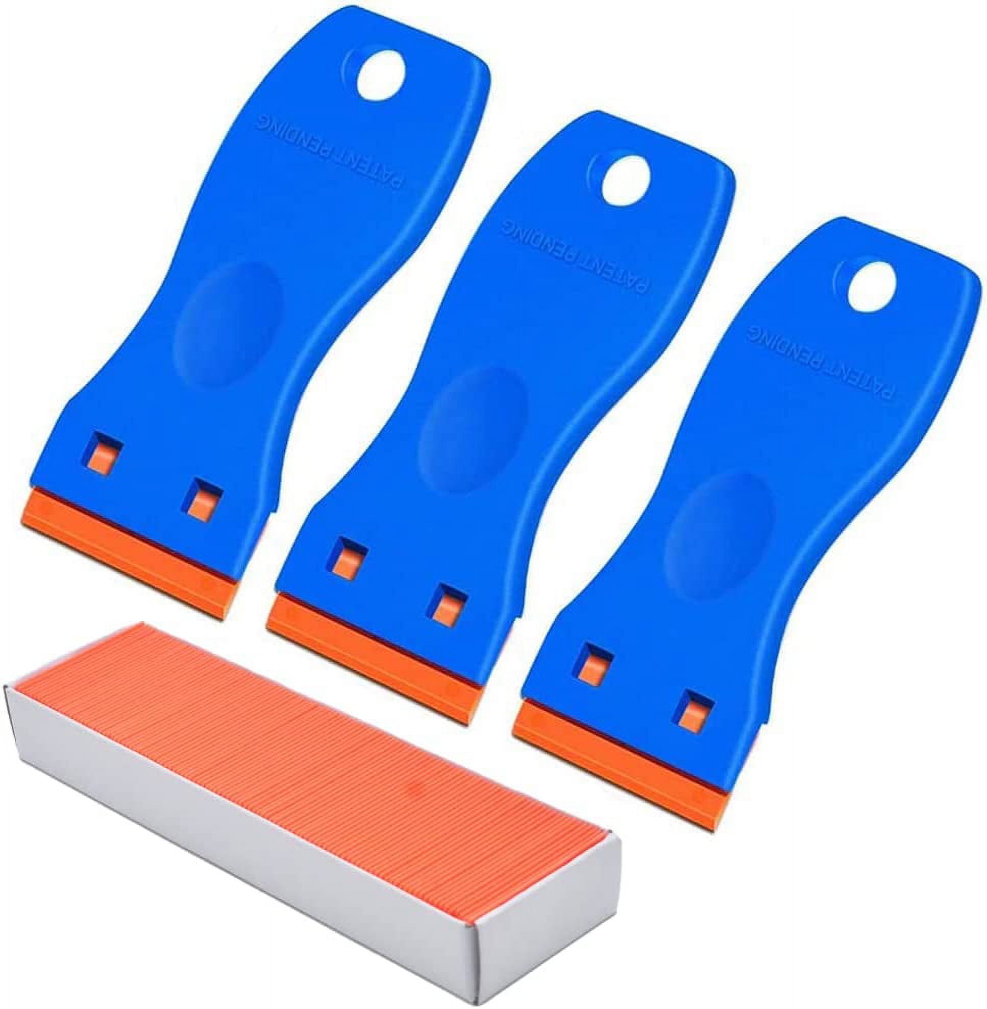 3PCS Razor Blades Scraper with 100PCS Plastic Razor Blades Refillable ...