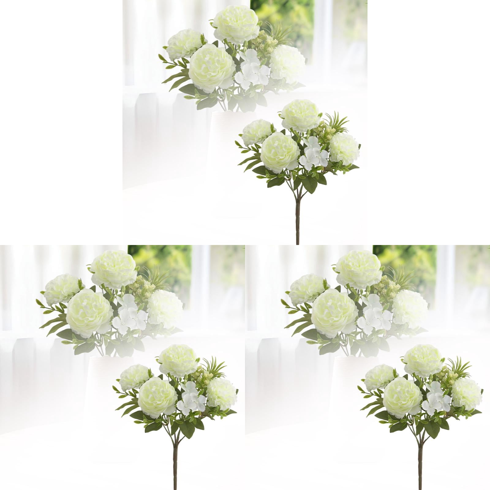 3PCS Realistic Flower Bouquet - Lifesize Floral Arrangements with Long ...