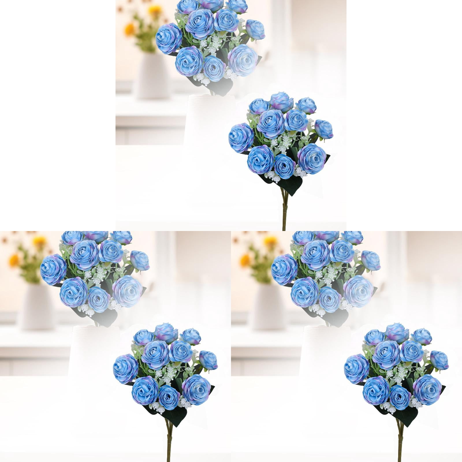 3PCS Realistic Flower Bouquet - Lifesize Floral Arrangements with Long ...