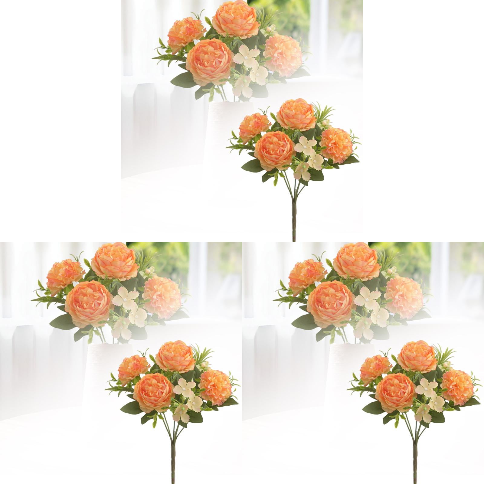 3PCS Realistic Flower Bouquet - Lifesize Floral Arrangements with Long ...