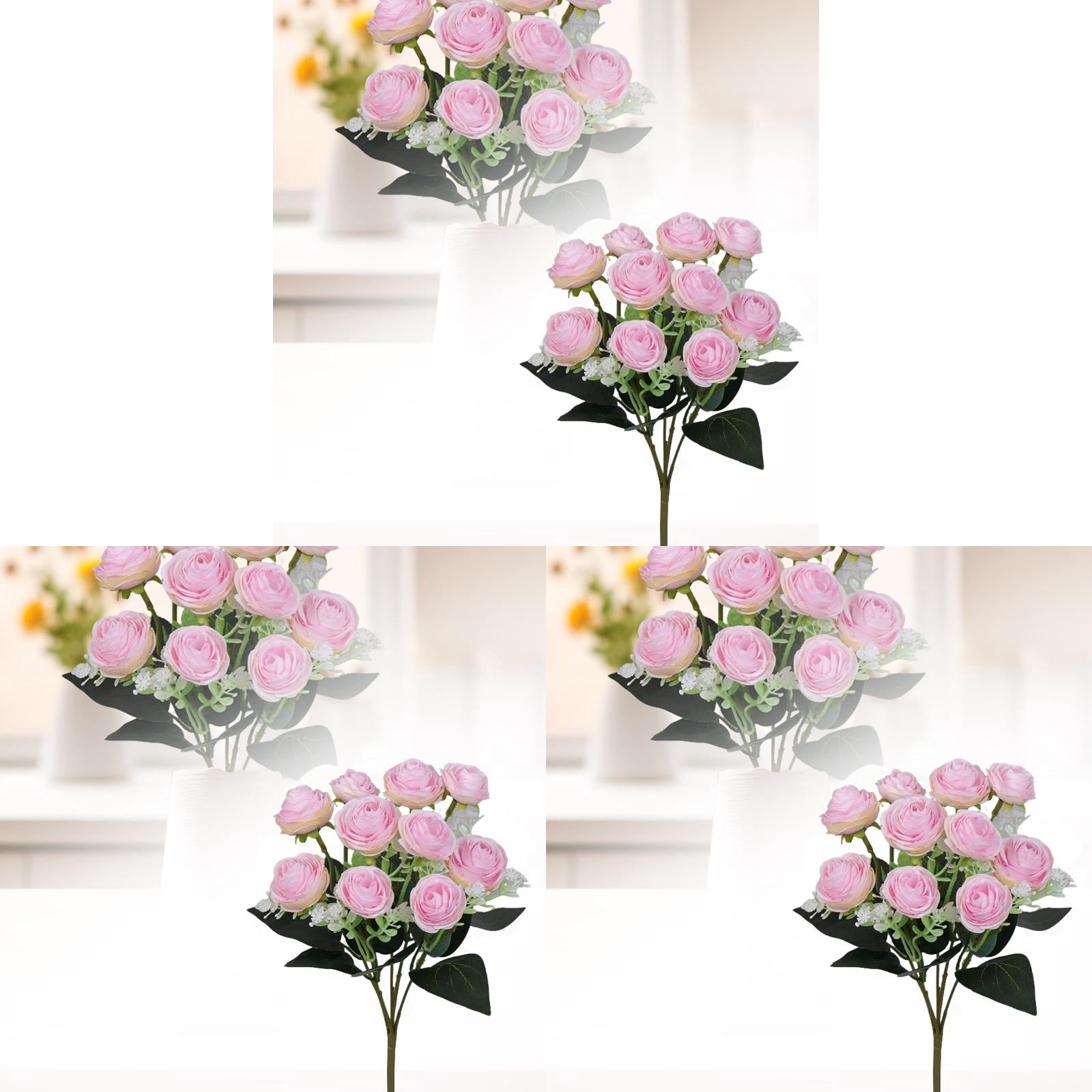 3PCS Realistic Flower Bouquet - Lifesize Floral Arrangements with Long ...