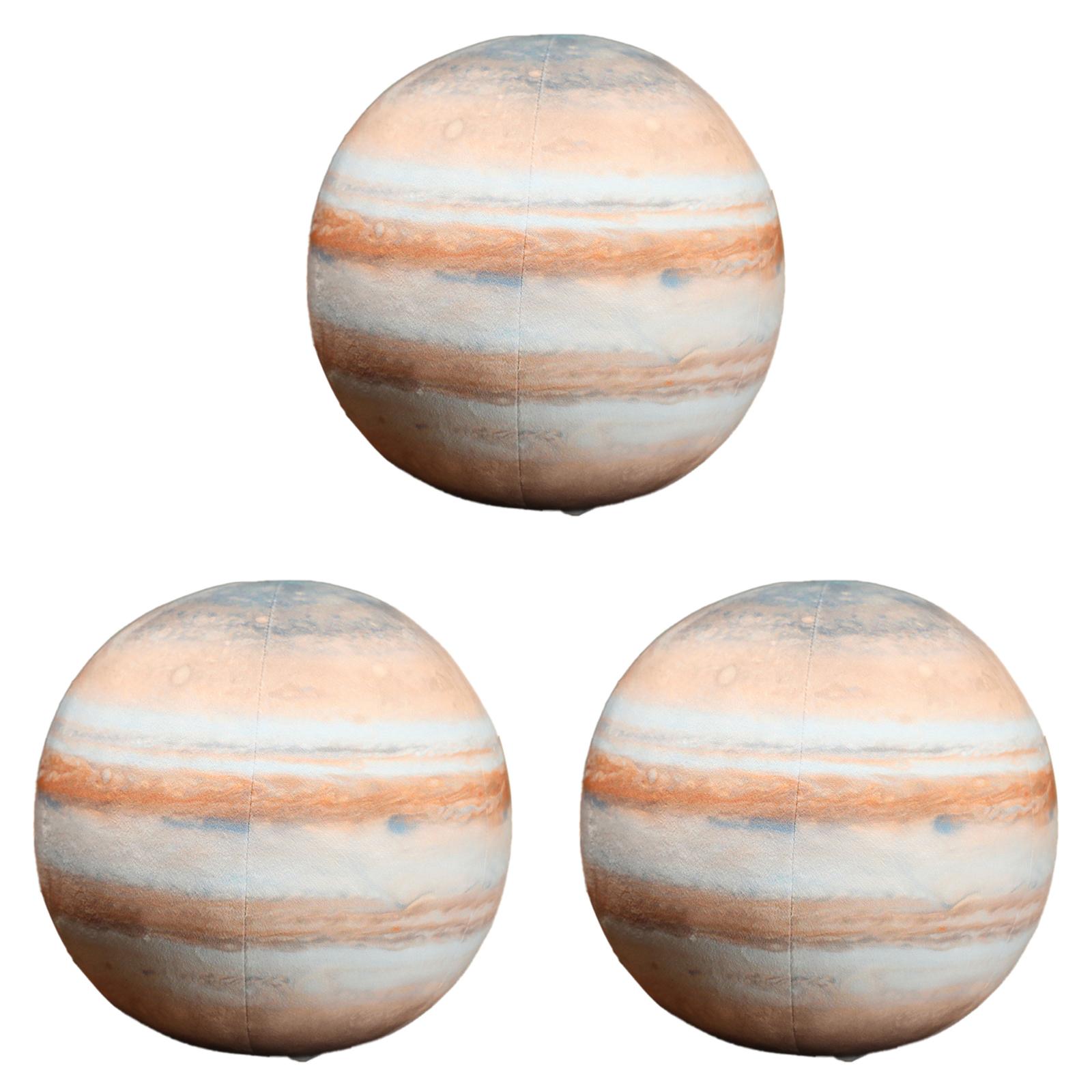 3PCS Realistic Space Plush Toys 3D Solar System Planets,Moon,Earth ...