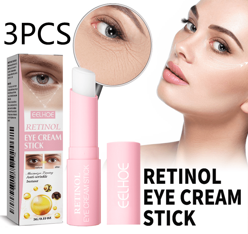 3PCS Retinol Eye Cream Stick Lightens Dark Circles and Puffiness ...