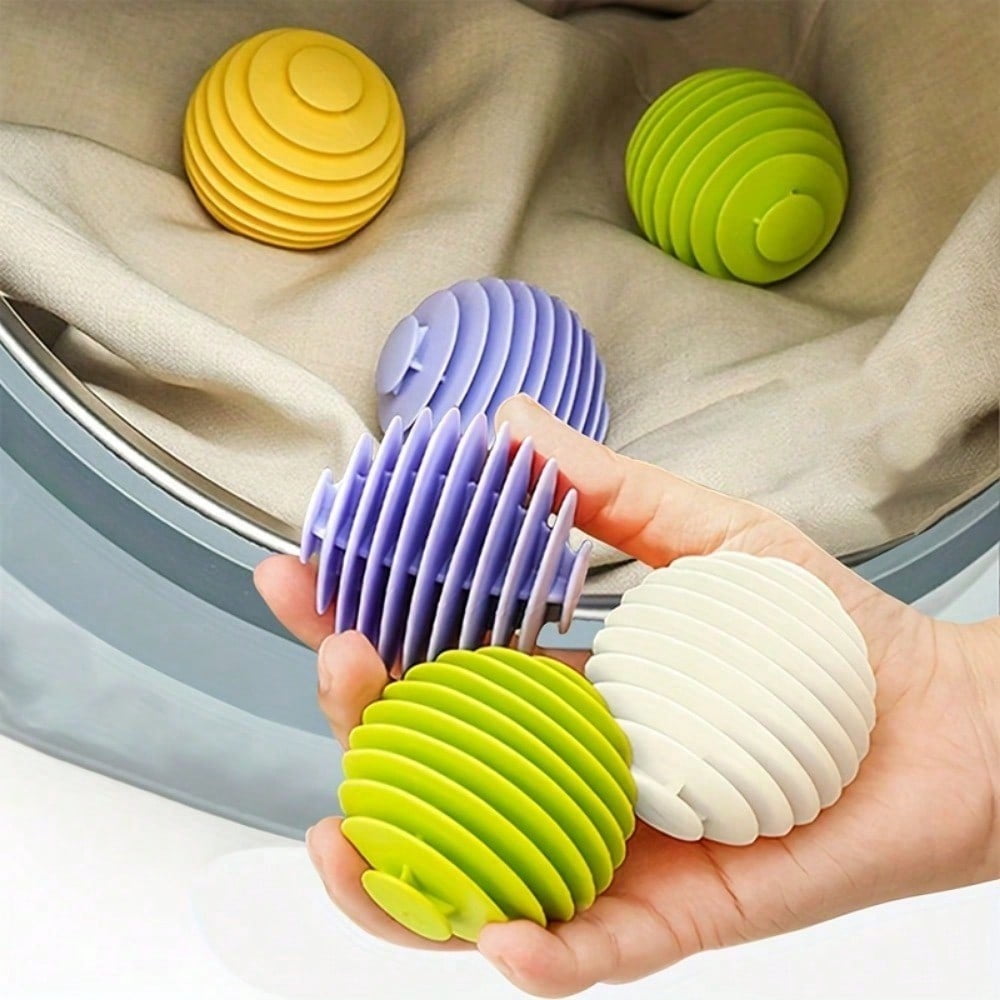 3PCS Reusable Anti Static Laundry Balls Softens Fluffs Clothes Reduces ...