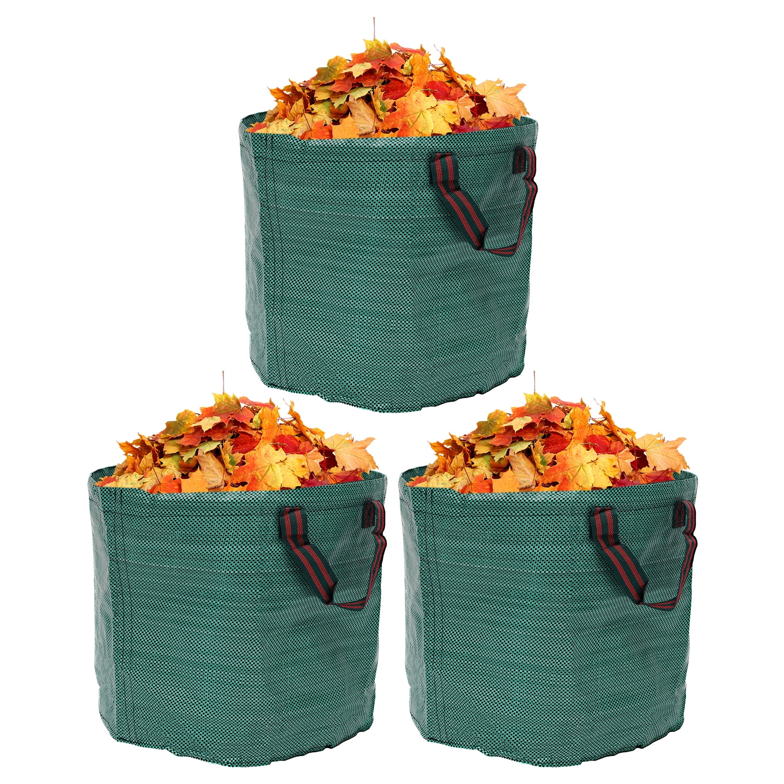 3PCS-Reusable Lawns Bags Large Outdoor Gardening Bag with Double Bottom ...