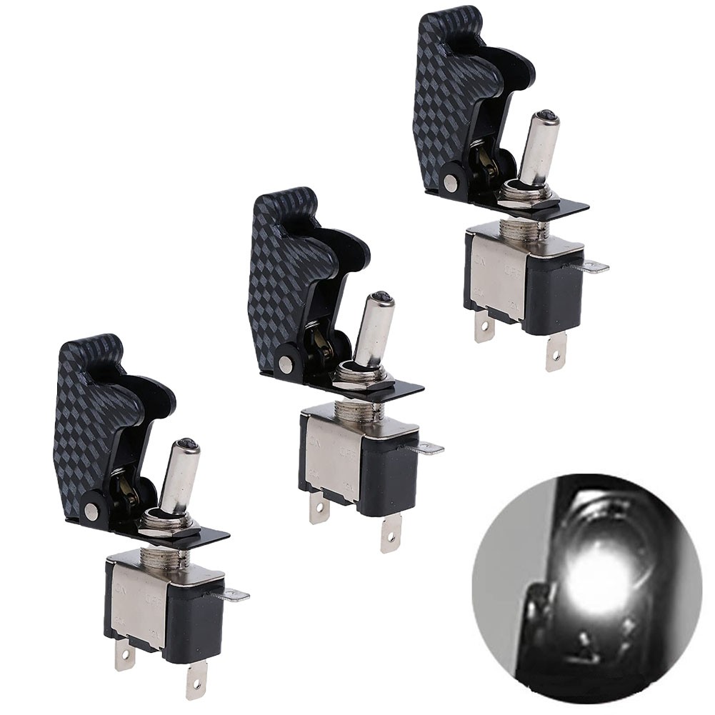 3Pcs Rocker Switch 12V 20A Led Spst On/Off Rocker Switch 3Pin Illuminated Switch - Walmart.com