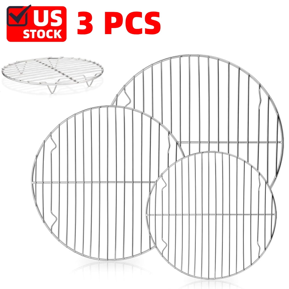 3PCS Round Cooling Cooking Racks - Size 7” & 9” & 10” - Stainless Steel ...
