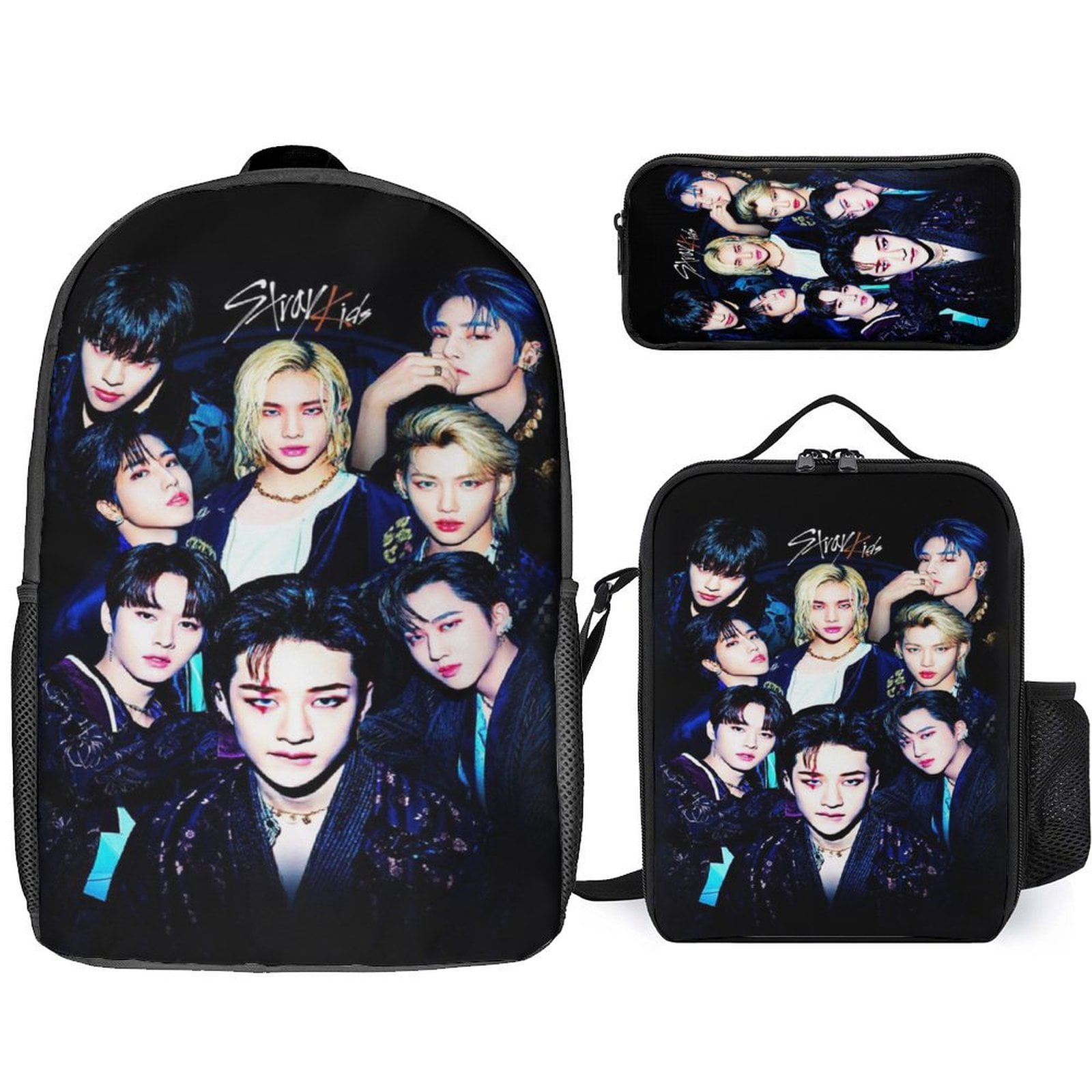 3PCS SKZ Stray Korea Ki Backpack Set Large Capacity Bookpacks With ...