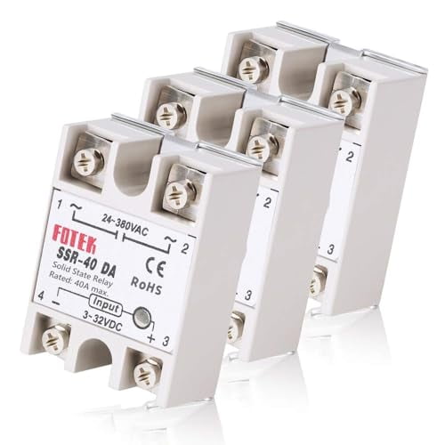 3PCS SSR-40DA Solid State Relay Single Phase Semi-Conductor Relay Input ...