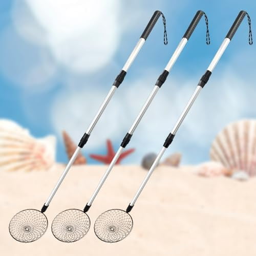 3PCS Sand Sifter for The Beach, Beach Sand Scoop Adjustable, Shell ...