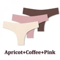 3PCS Seamless Maillard Panties Ultra-thin Brazilian panties Women Ice ...