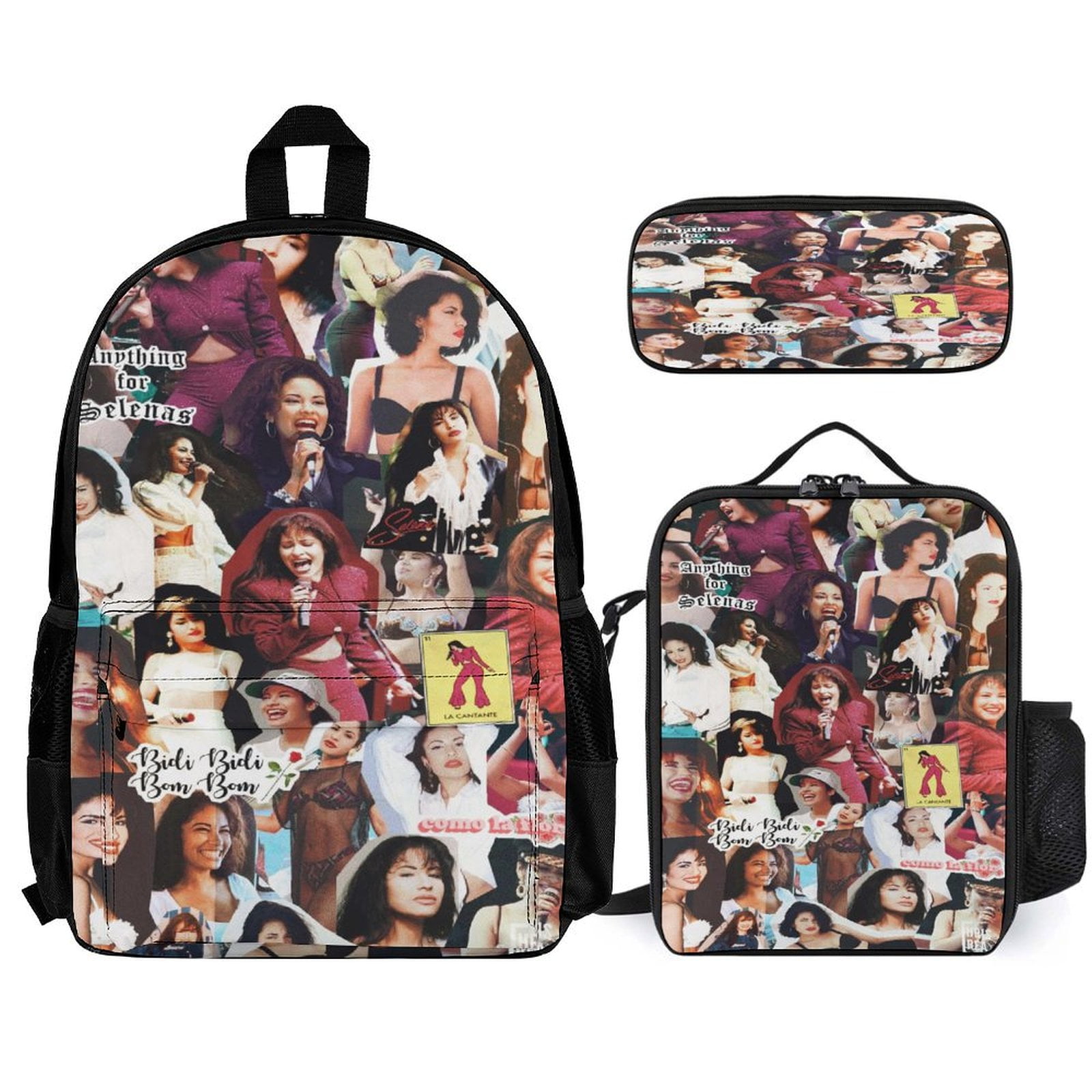 3PCS Selena Quintan-ill Backpack Set with Lunch Box and Pencil Case ...