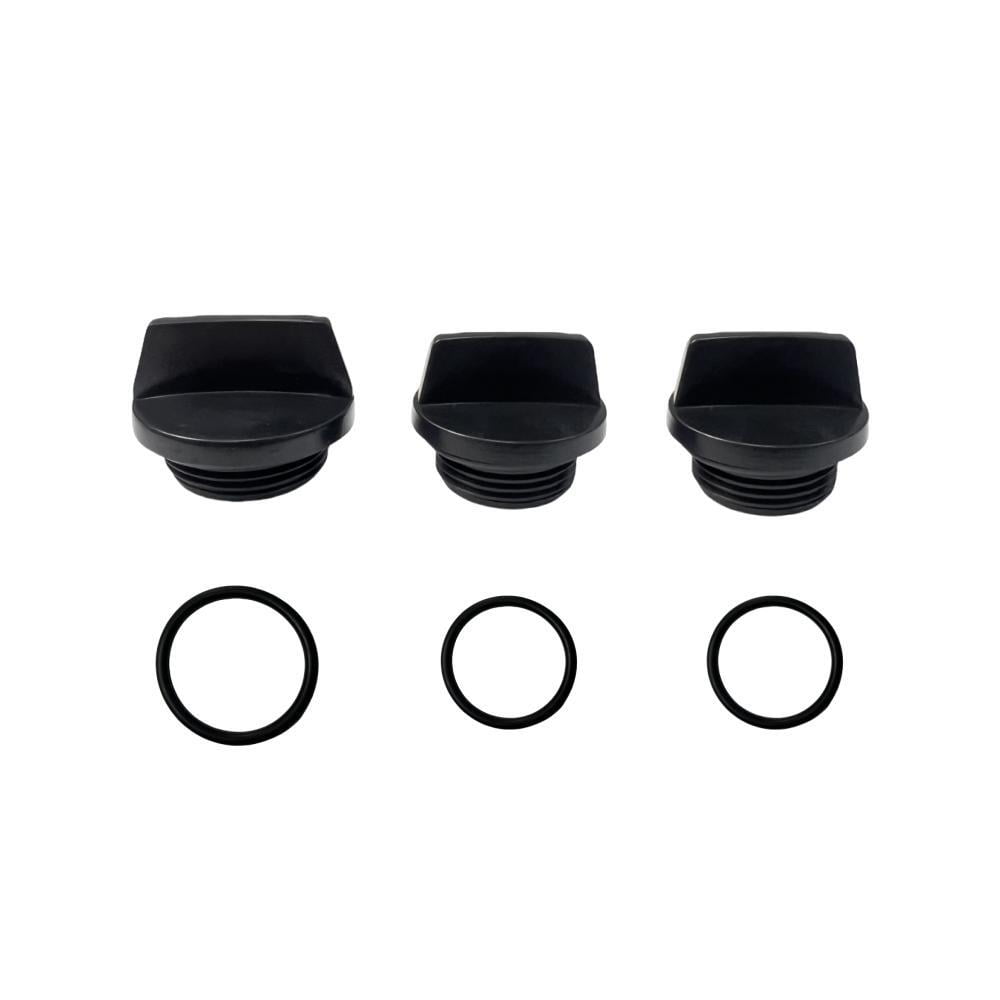 3PCS Set – 1 Top Water Plug & 2 Side Water Drain Plugs with O-Ring Seal ...