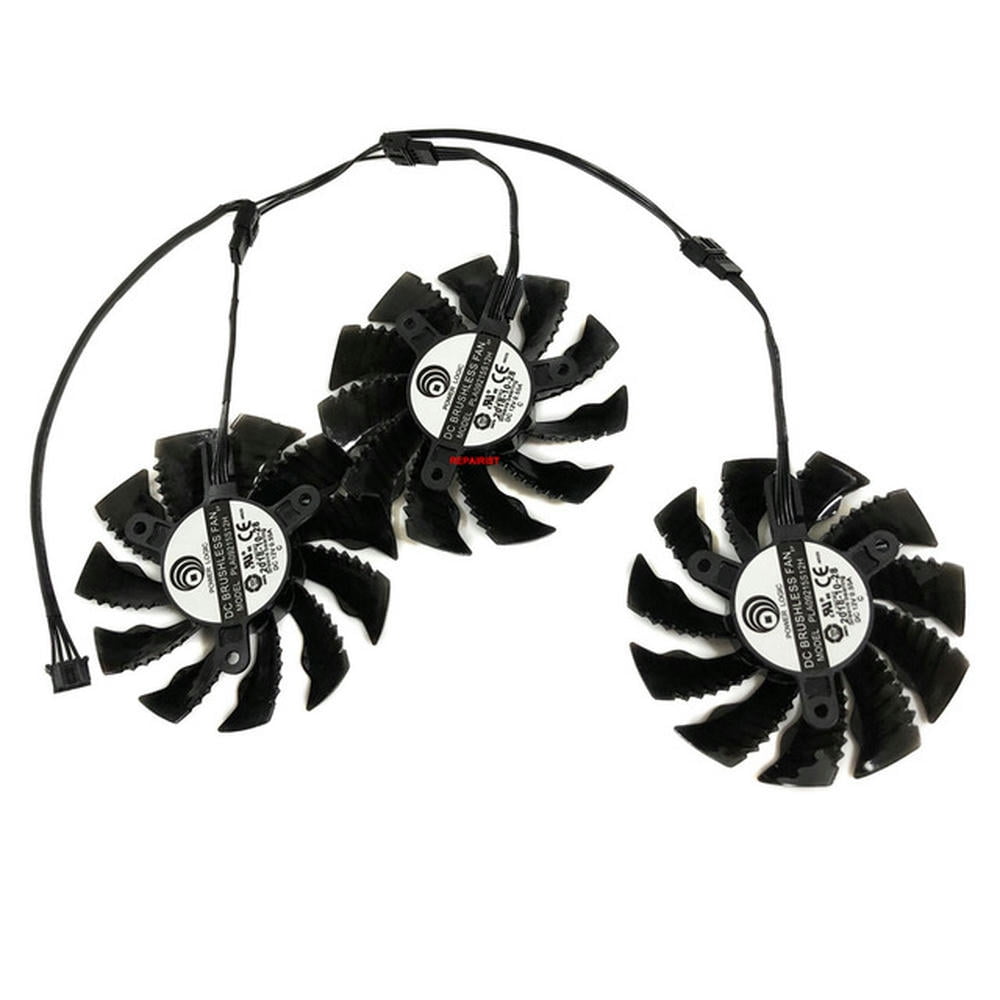 3PCS/Set 82MM PLD09215S12H GPU Cooler Graphics Card Fans For AORUS RX ...