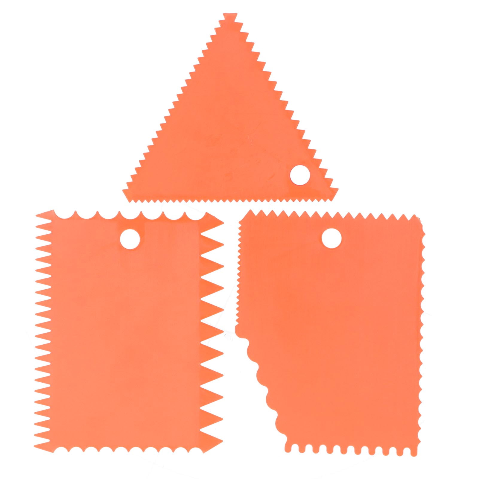 3PCS/Set Cake Cream Scraper Pasty Cutters Scraper Irregular Teeth Edge ...