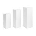 3PCS Set Metal Display Pedestal Stand, White Pedestal Stand Display ...