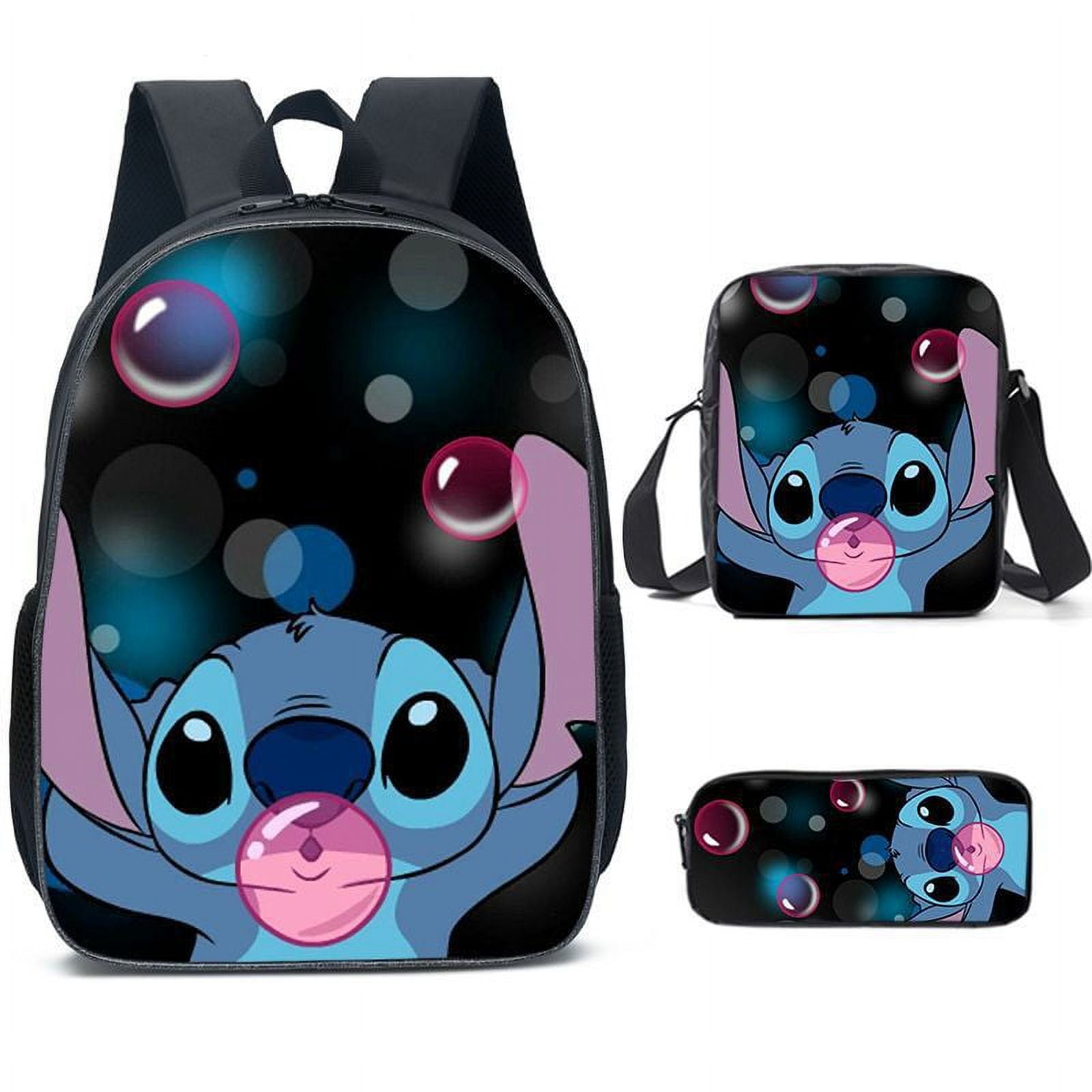 Cute Kids 3PCS/Set Stitch Polyester Backpack Set for Children, Junior ...