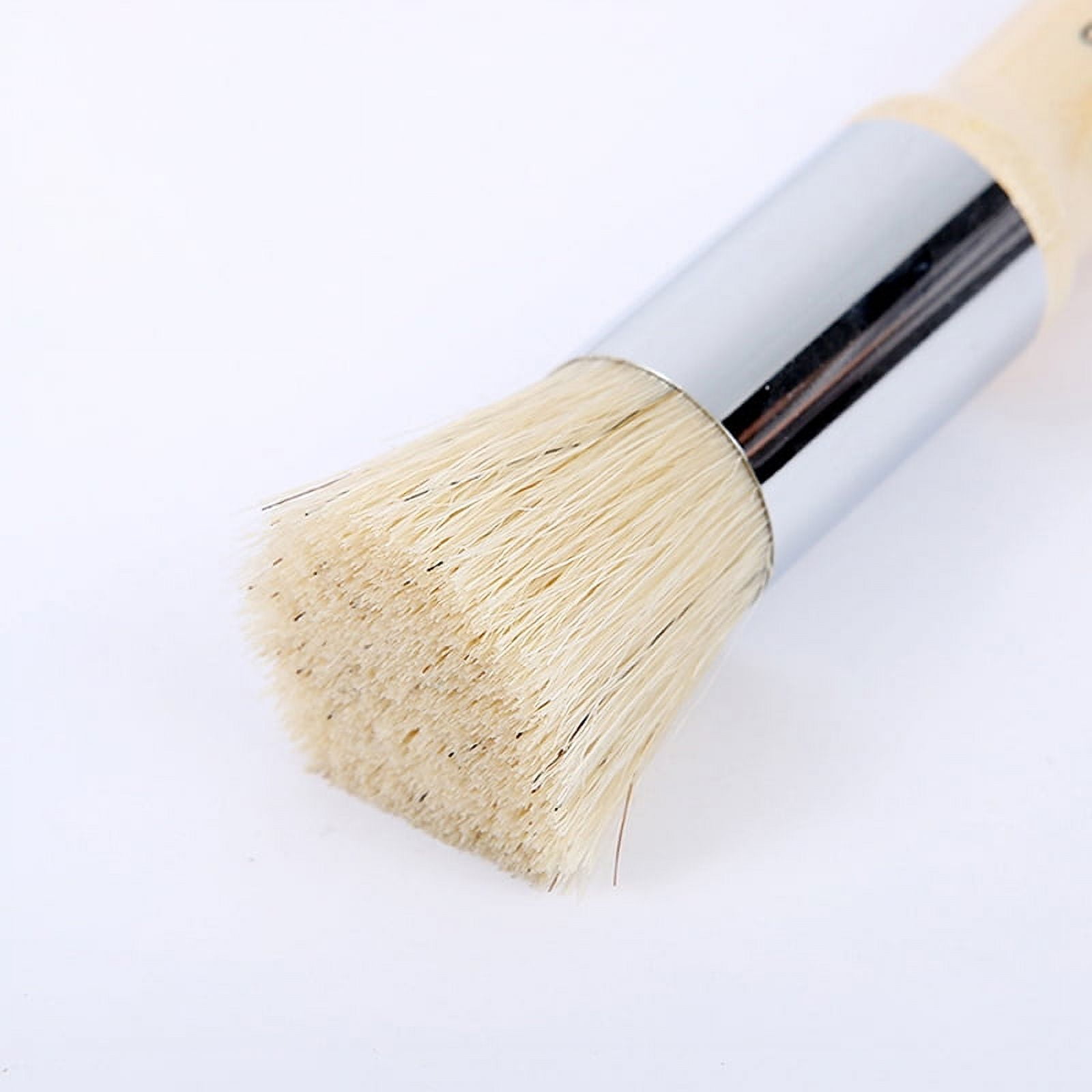 3PCS Set Wooden Stencil Brush Chalk Paint Natural Pure Hog Bristle ...