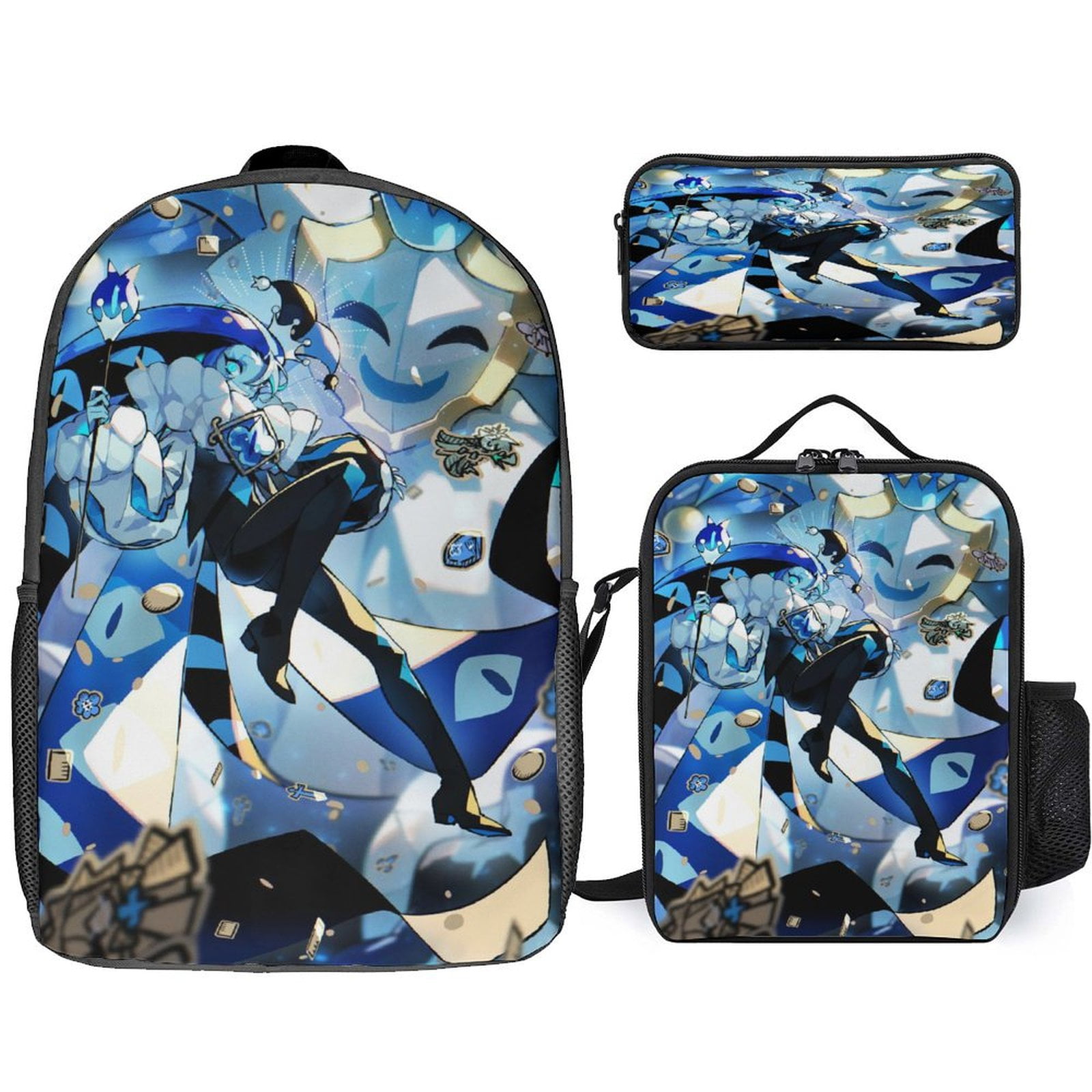 3PCS Shadow Milk Cookie Backpack Set Sport Large Capacity Bookpacks ...