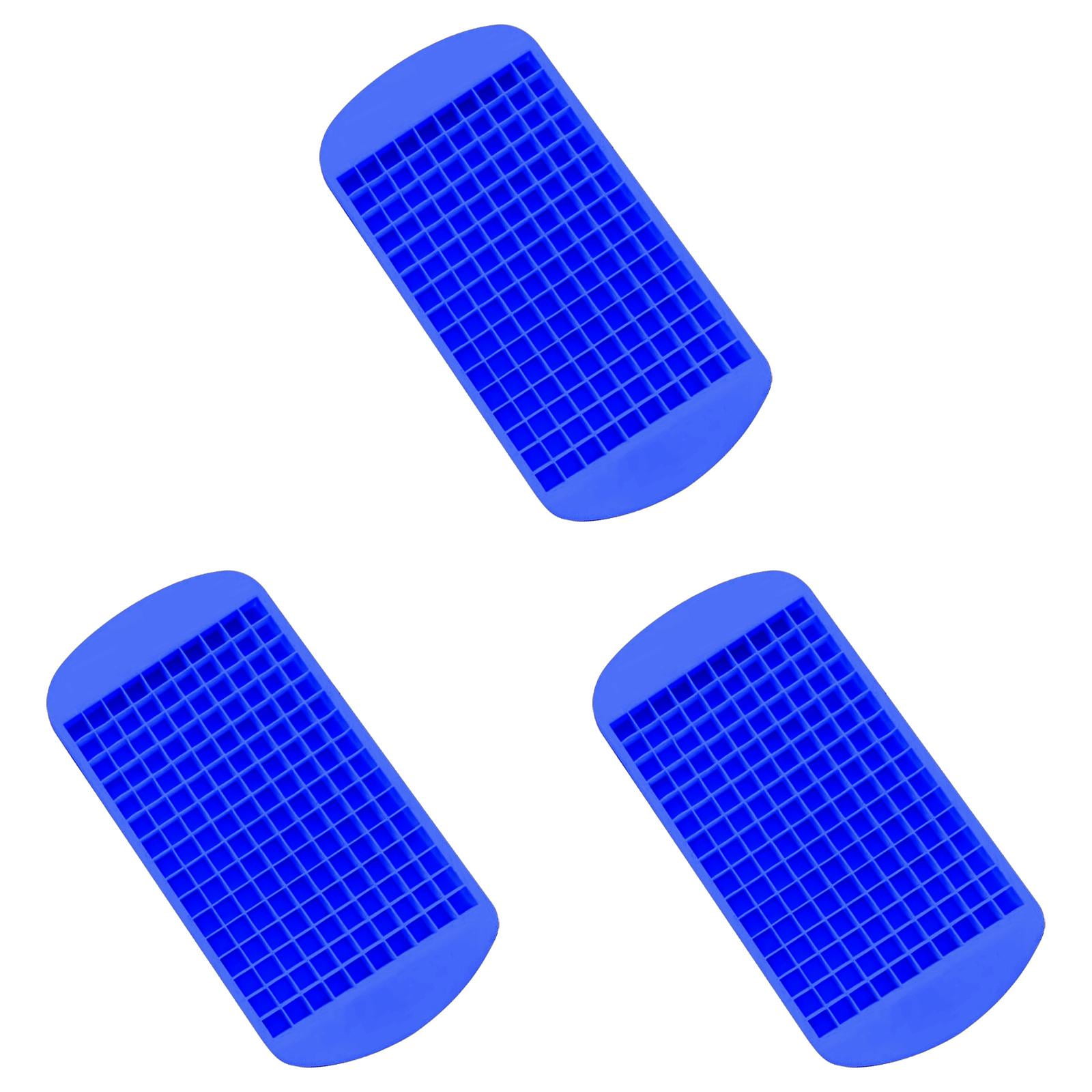 3PCS Silicone Mini Ice Cube Tray - 160 Small Crushed Ice Cube Molds for ...