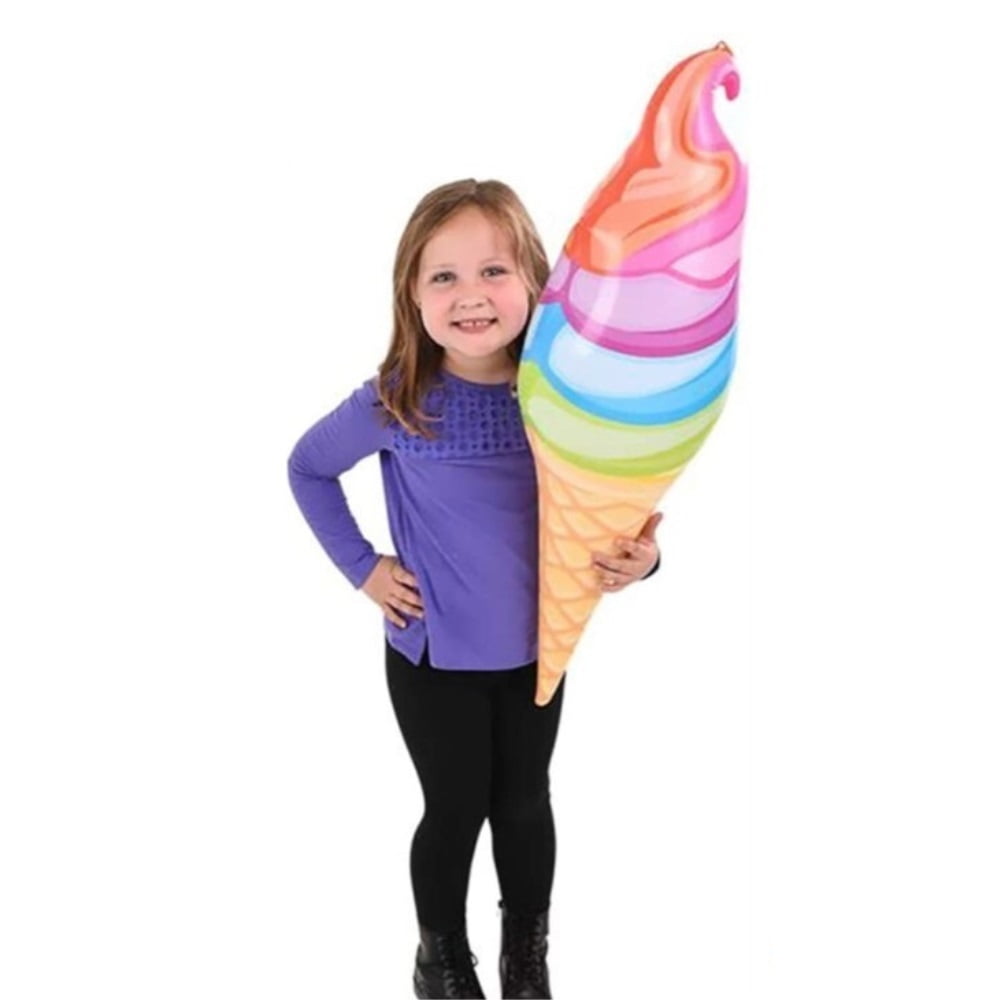 3PCS Simulated PVC inflatable ice cream cone, water park toy, blowing ...