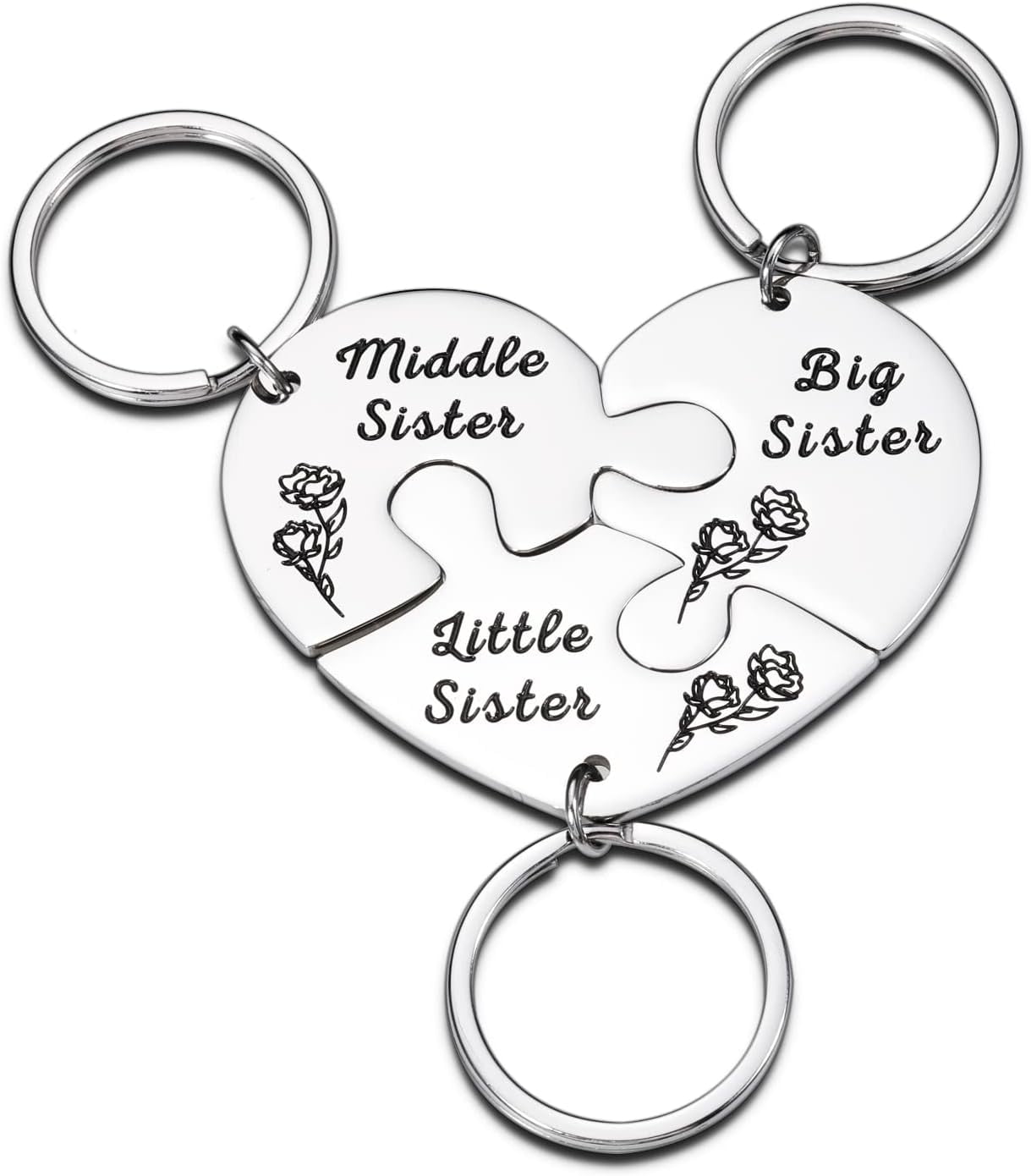 3PCS Sister Keychain Sister Gifts from Sister Birthday Gifts from ...