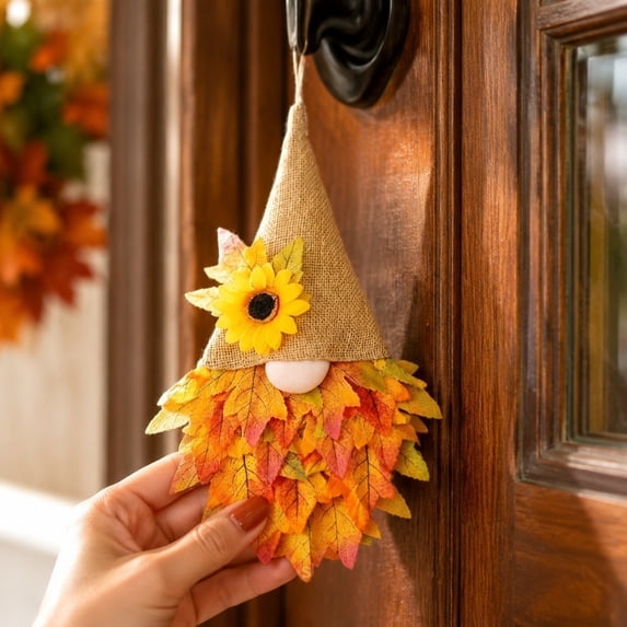 3PCS Small Fall Garland Gnome with Maple Leaves , Thanksgiving ...
