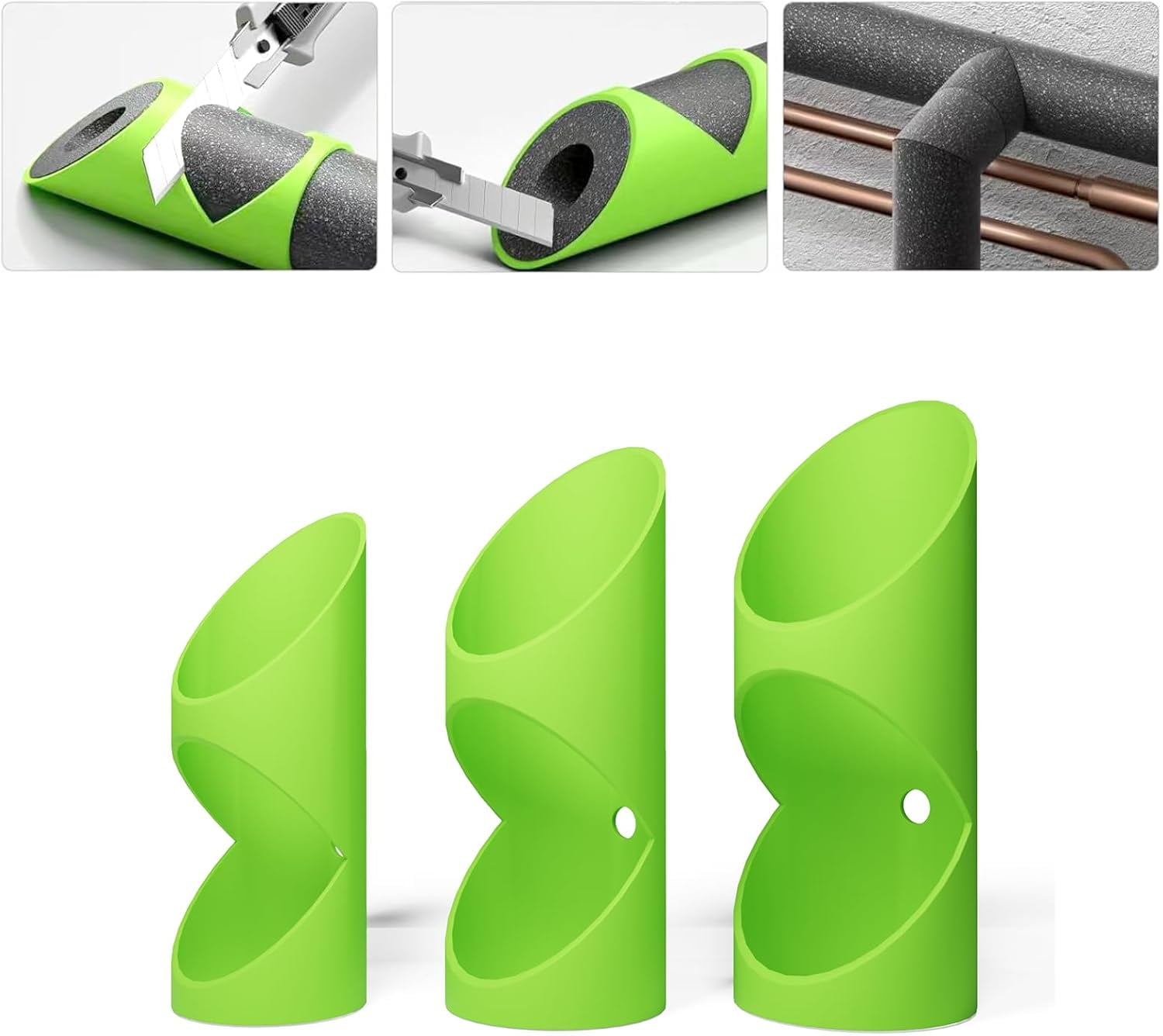3PCS Small Size Foam Pipe Insulation Cutter Tool, Cutting Guide Clip ...