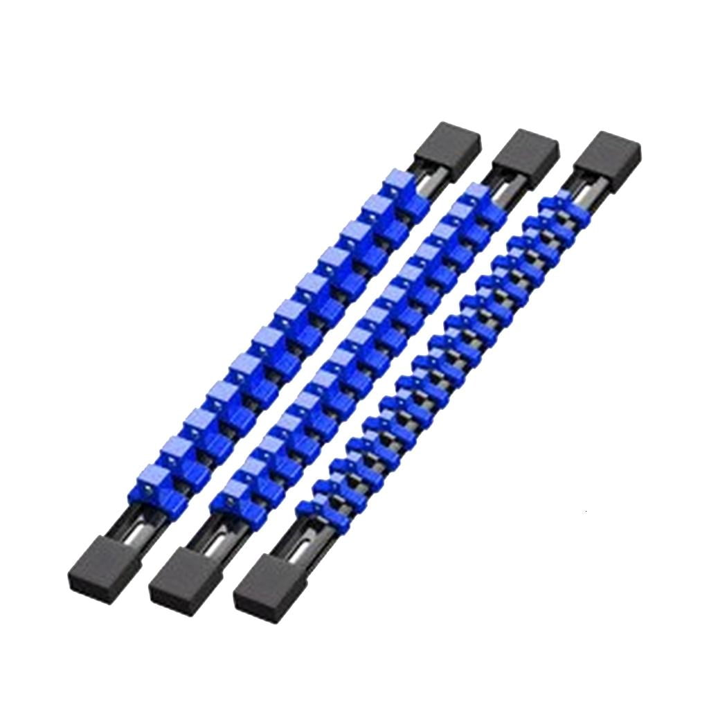 3PCS Set Socket Organizer, Socket Holder Rail for 1/4" 3/8" 1/2" Drive ...