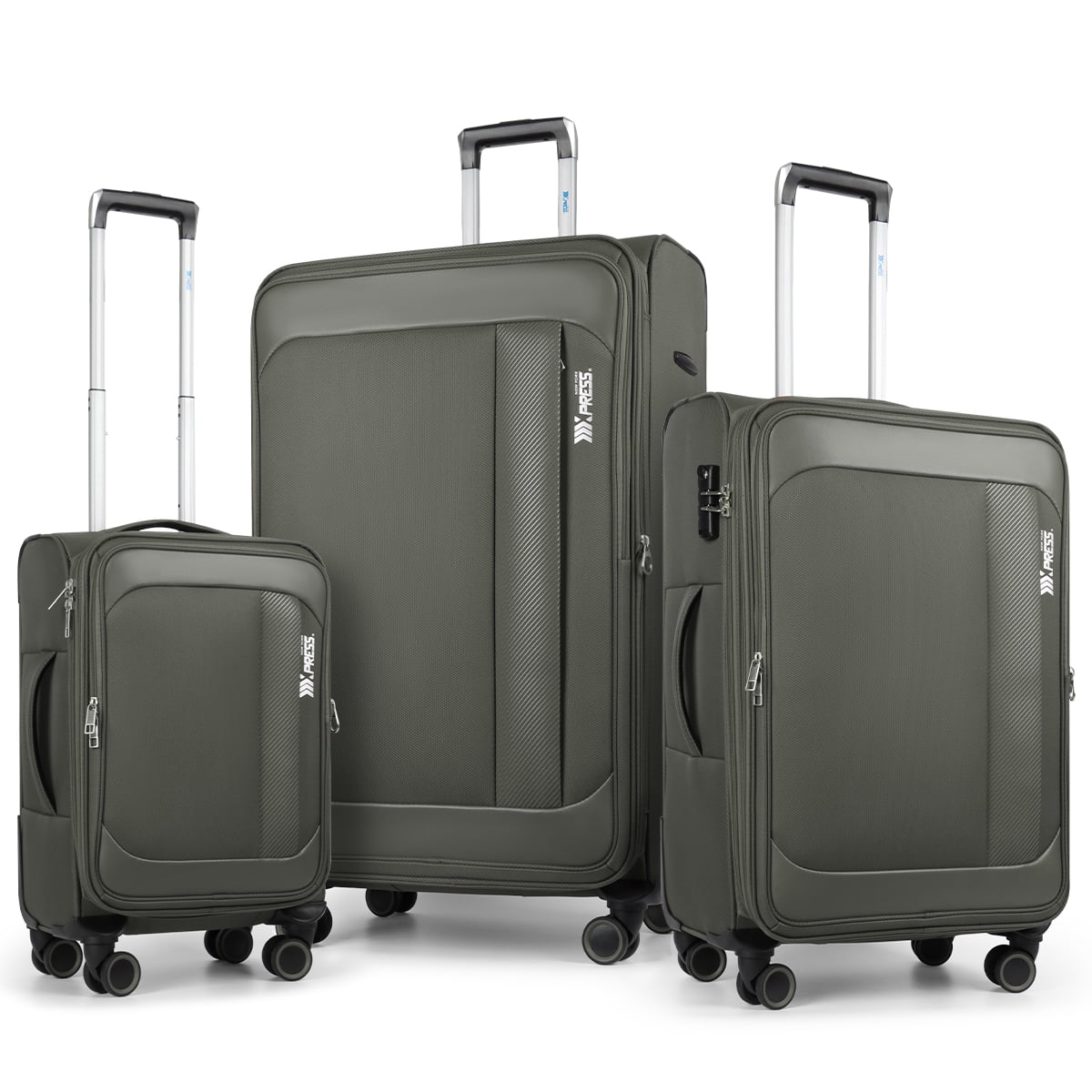 3PCS Softside Luggage Sets Expandable Luggage with TSA Lock,Lightweight ...
