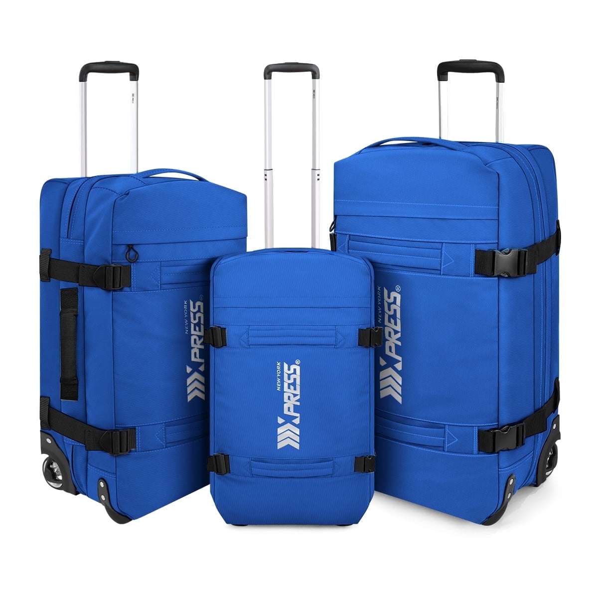3 Piece Softside Roller Luggage Set,Waterproof Wheeled Duffle Luggage ...